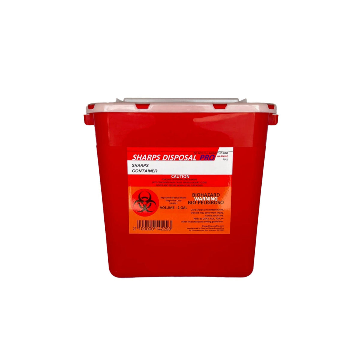 2 Gallon Sharps Container for Professional and Home Use – Acudepot