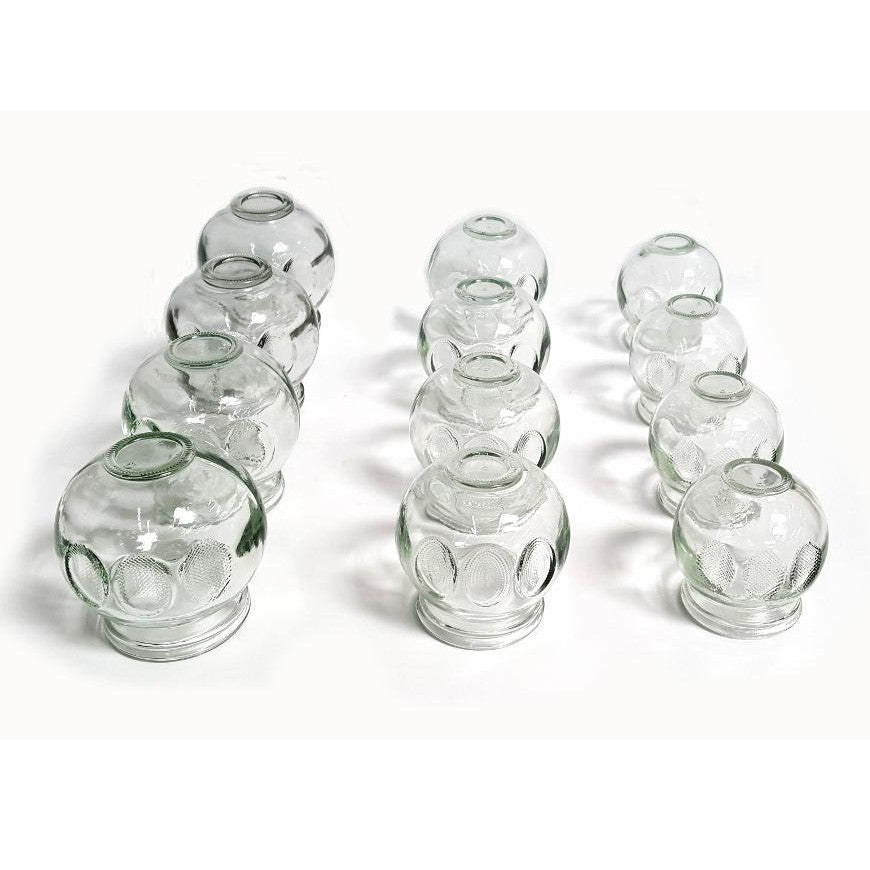 Fire Cup Glass Cupping Jar Set - 4 Med, 4 Large, 4 XLarge – Acudepot